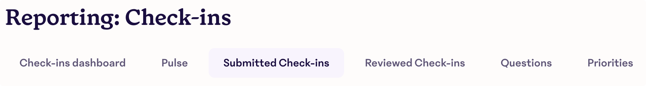 Check-ins: Submitted Check-ins report – 15Five Help Center