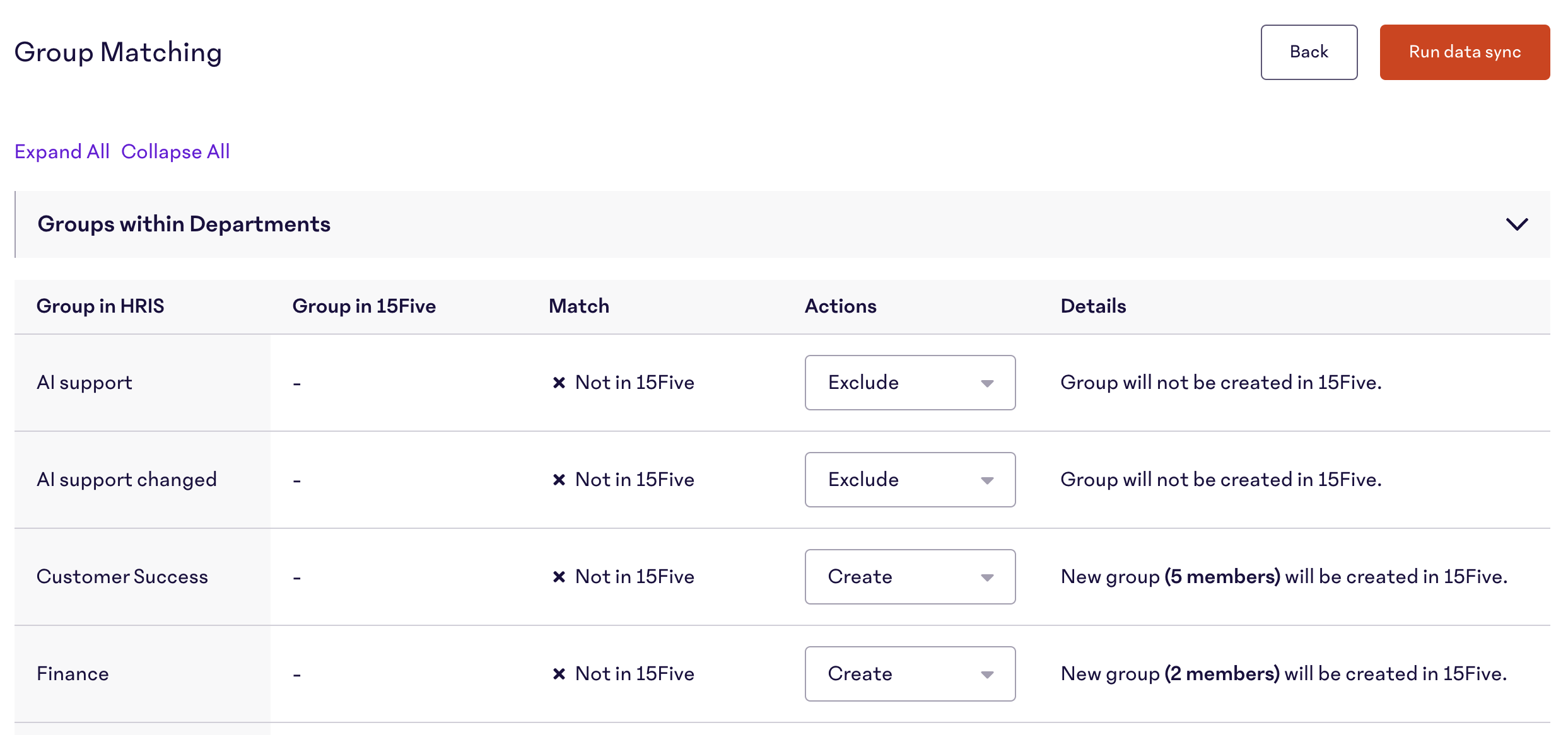 HRIS Connector – 15Five Help Center