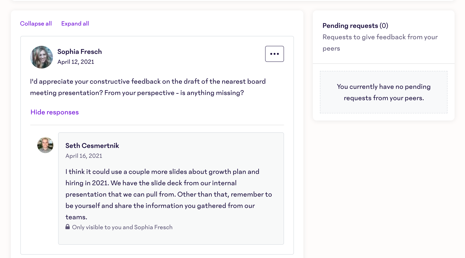 Respond to a feedback request – 15Five Help Center